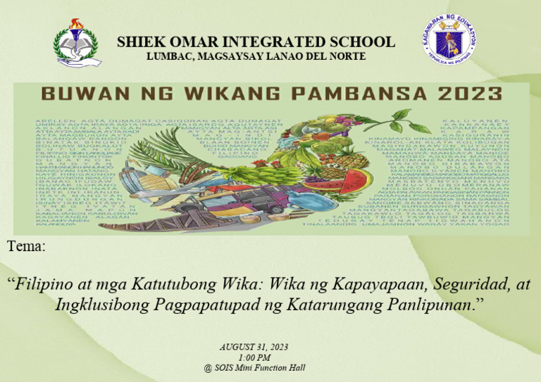 Tarp Buwan NG Wika 2023 | PDF