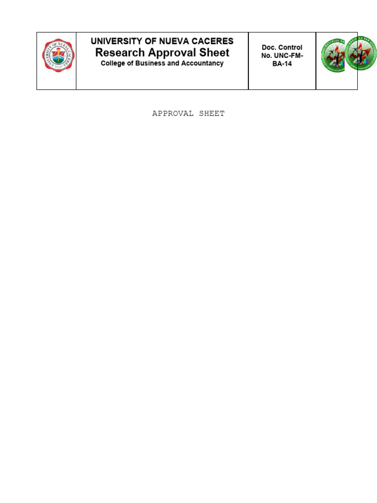 Research Approval Sheet | PDF
