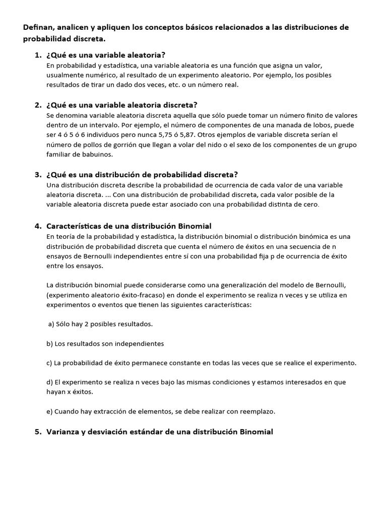 Tema II Distribuciones Discretas | PDF | Teoría de probabilidad | Distribución de veneno