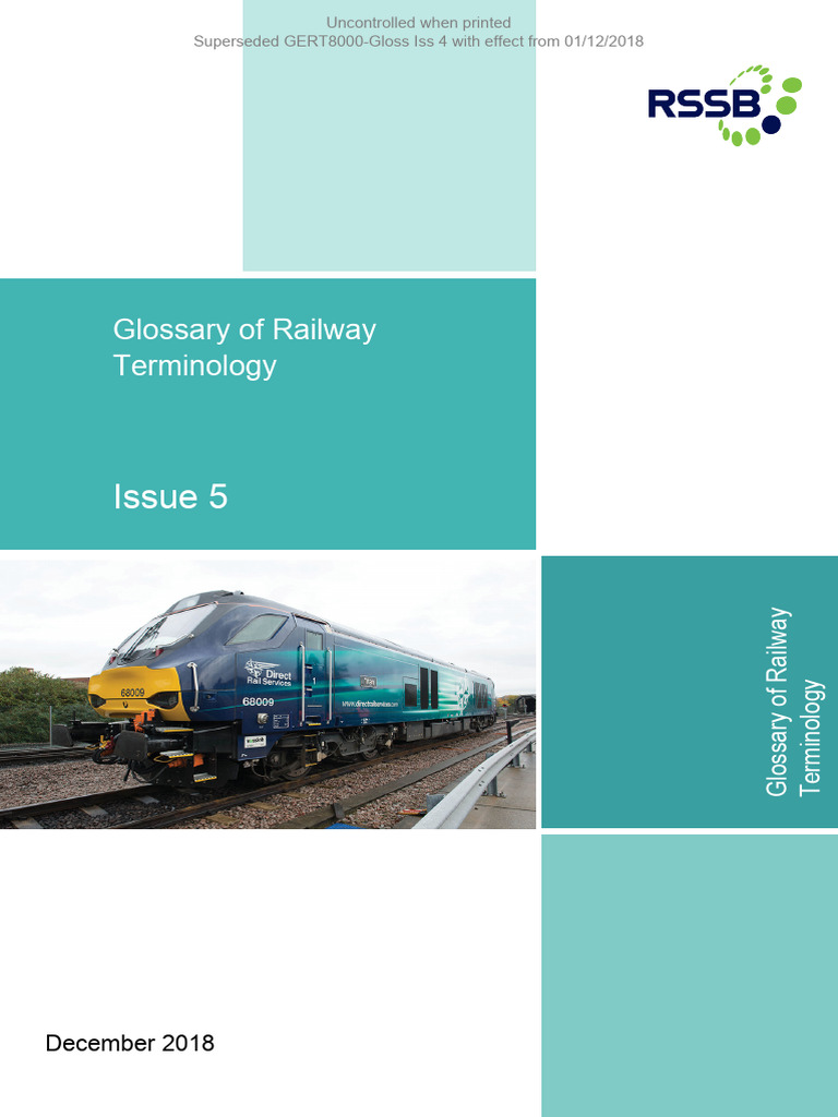 Glossary of Railway Terminology-RSSB | PDF | Train | Rail Transport