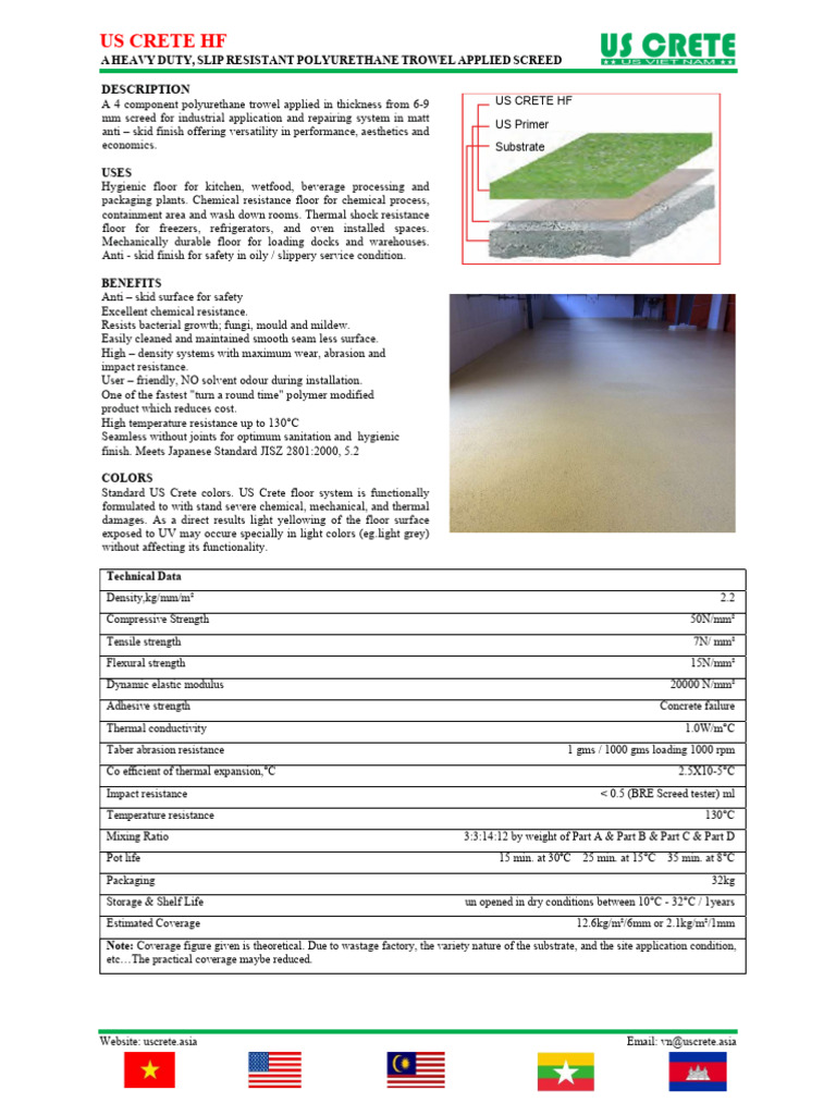US Crete HF - 2020 | PDF | Strength Of Materials | Polyurethane