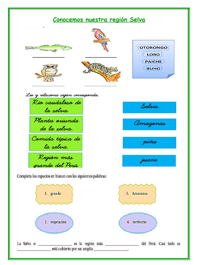 Ficha de Selva | PDF