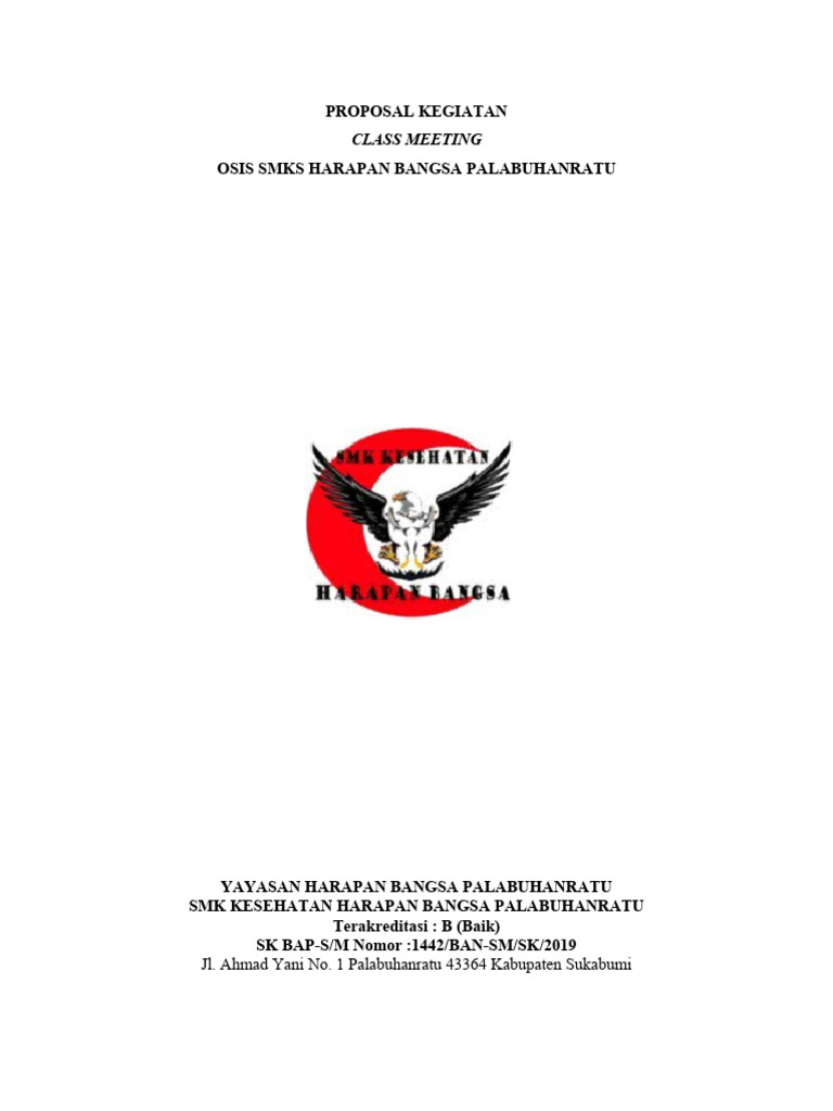 Contoh Proposal Class Meeting | PDF
