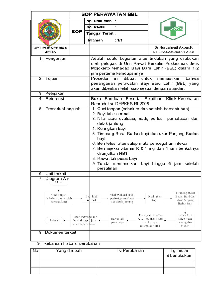 SOP Perawatan BBL | PDF | Kesehatan Holistik