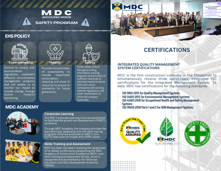 MDC Safety Program | PDF | Quality Management | Natural Environment