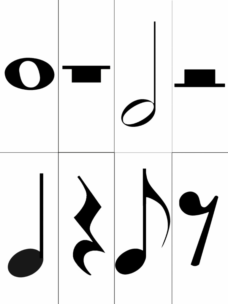 Note Values and Rest Cards | PDF