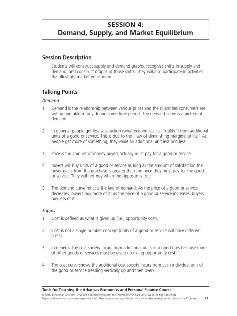 Economics for High School Students | PDF | Supply And Demand | Supply ...