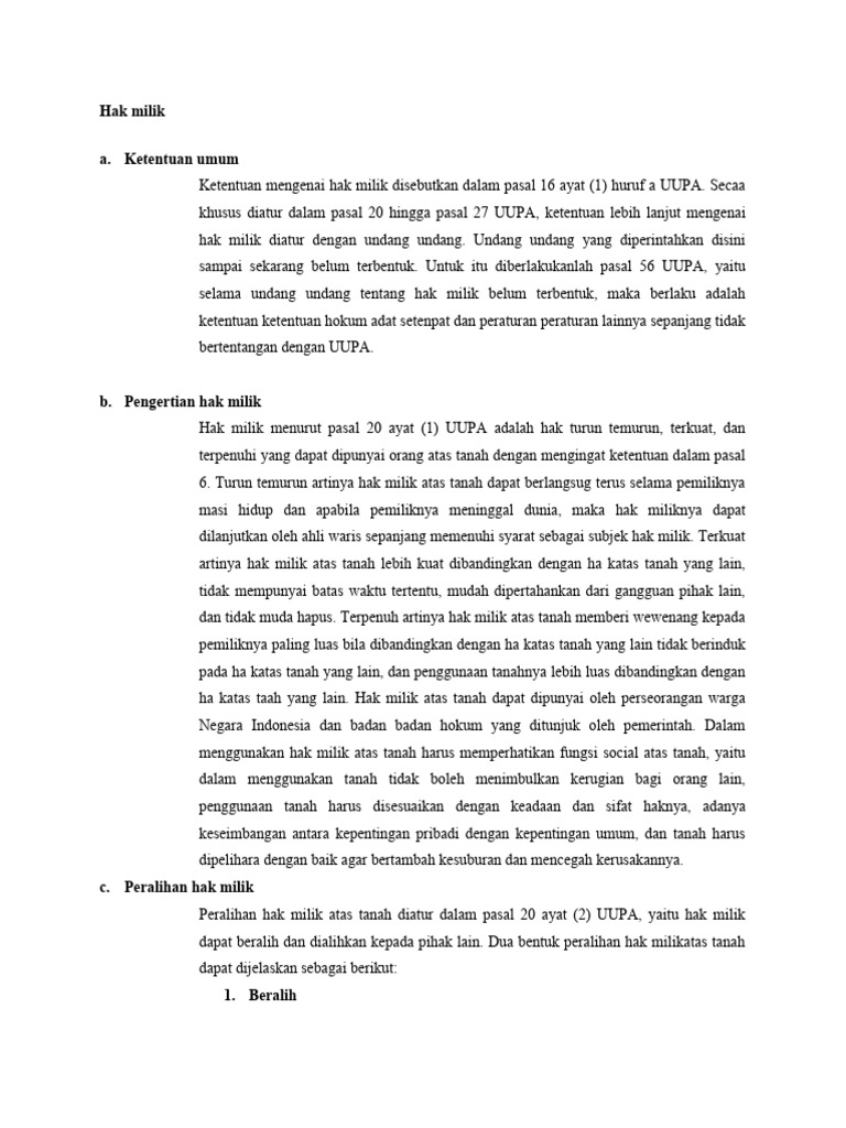 Materi Hak Milik | PDF