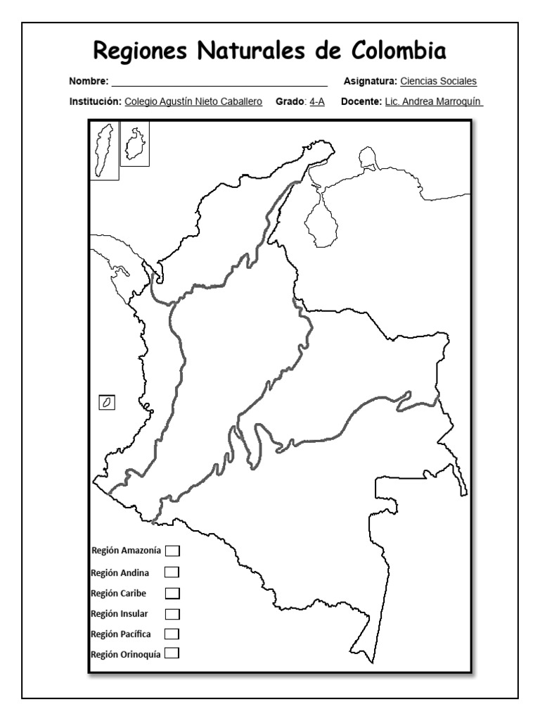Mapa Regiones Naturales de Colombia | PDF