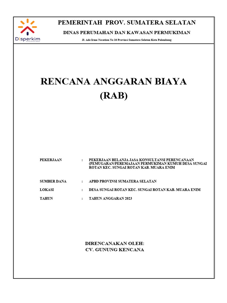 Rab. Sungai Rotan (Rabat Beton) | PDF