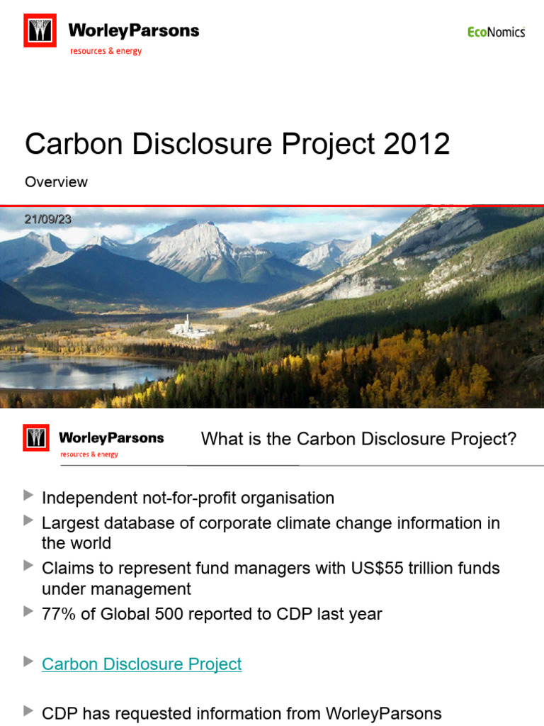 CDP Overview 20112010 GK | PDF | Nature | Climate Change