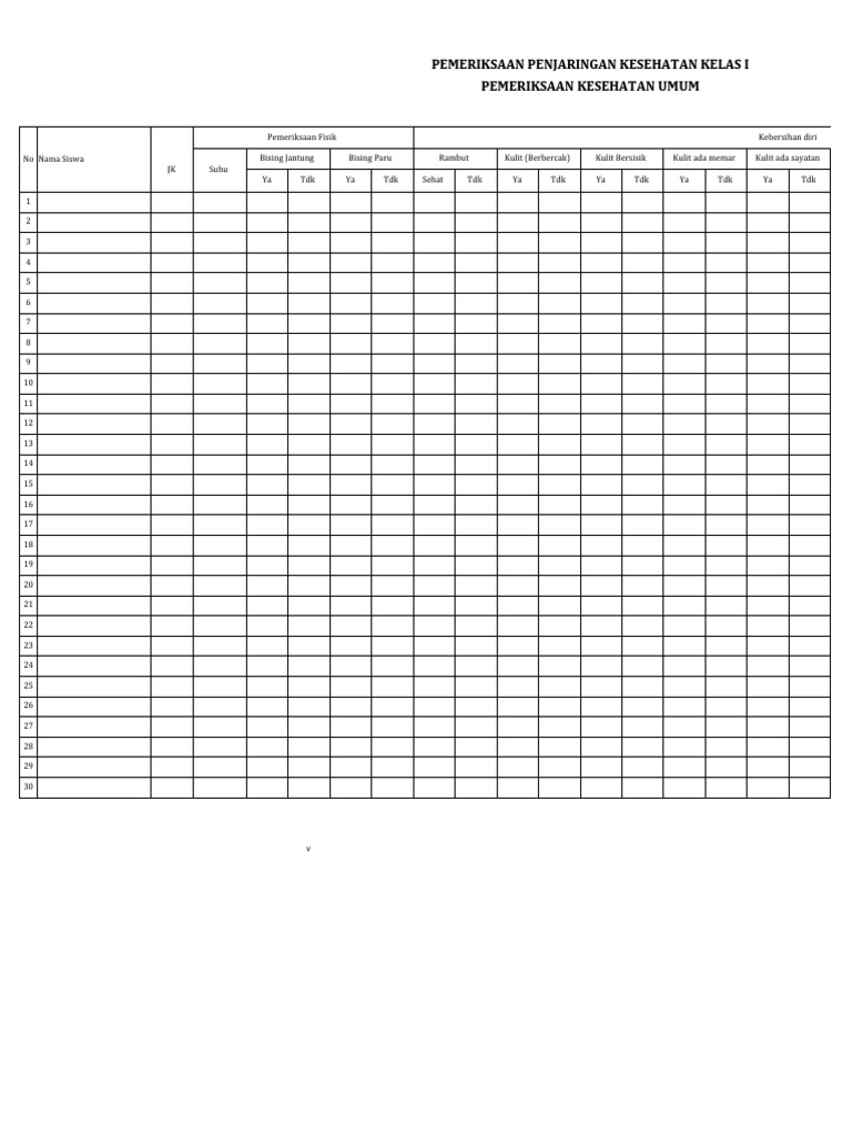 Blangko Penjaringan Ke SD | PDF