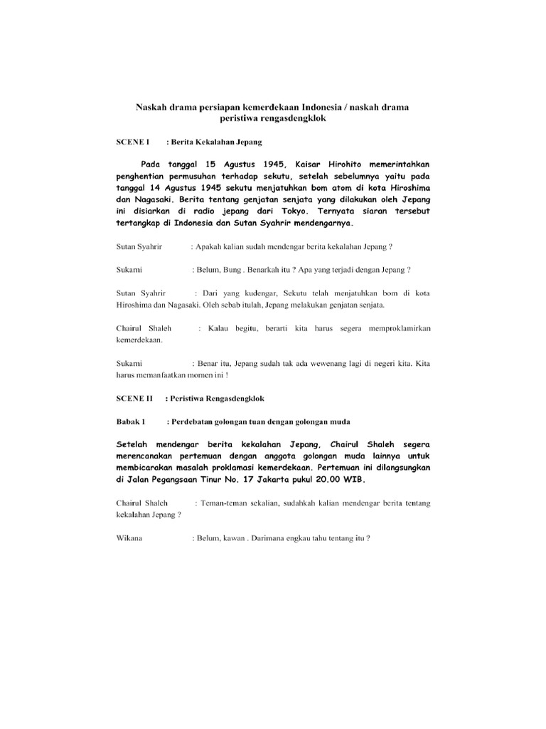 Sejarah Drama Script | PDF