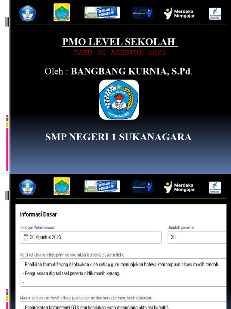Refleksi Pembelajaran SMP Sukanagara | PDF