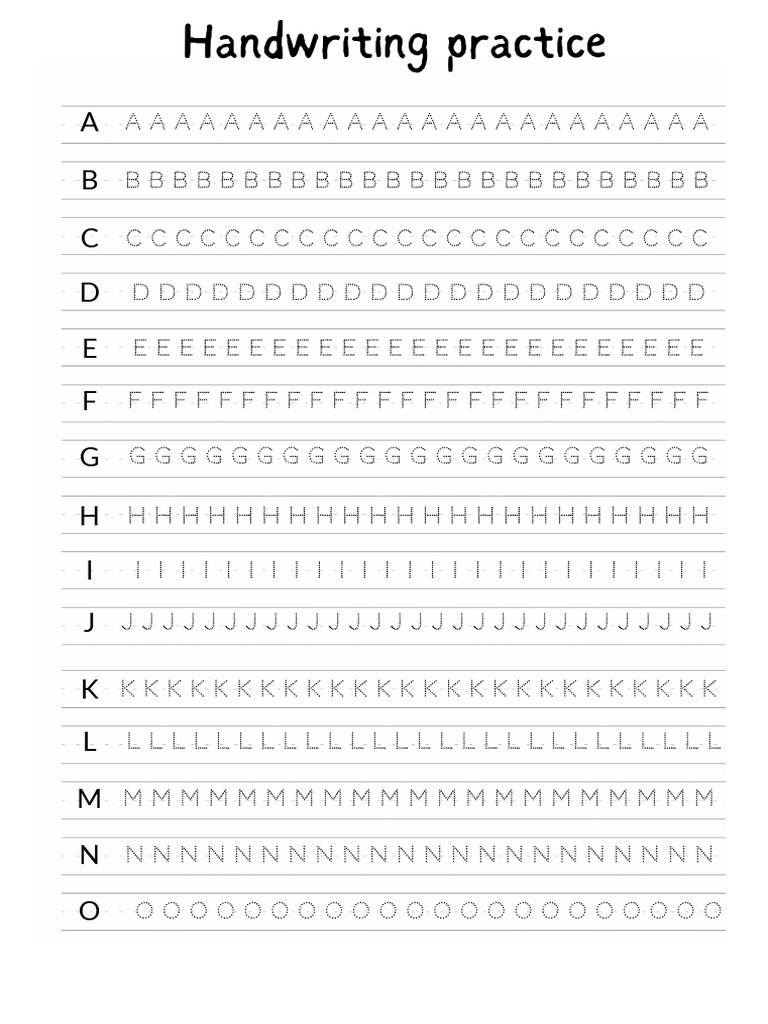Year 1 Handwriting Practice Sheets | PDF