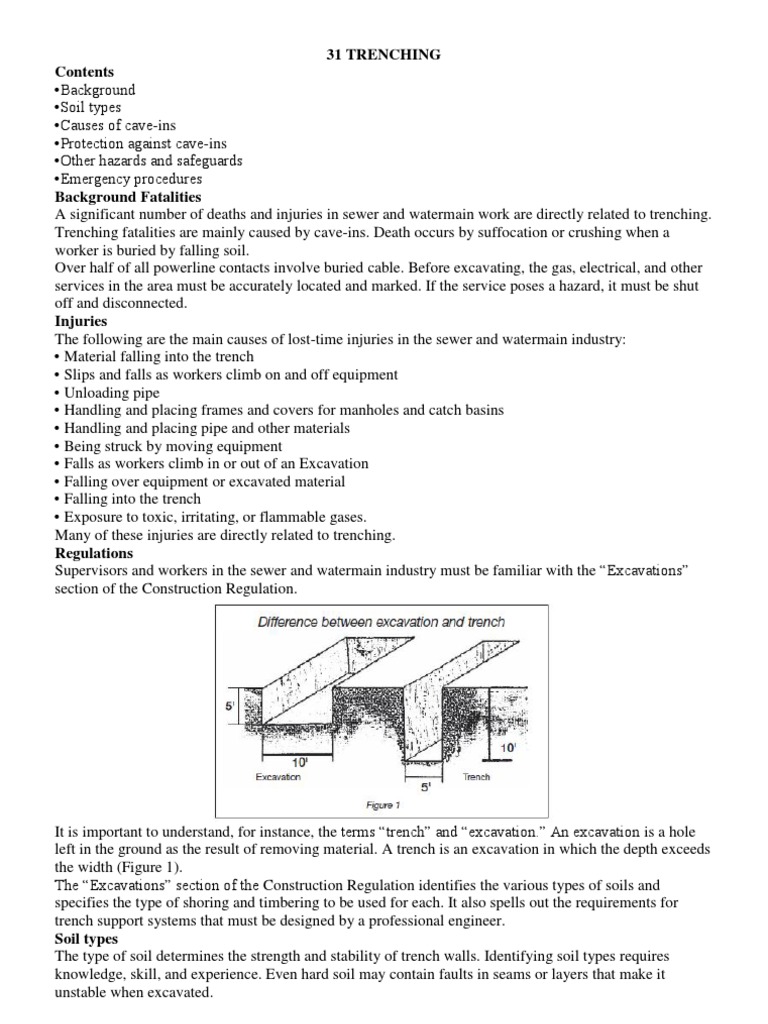 31 Trenching | PDF | Rope | Soil