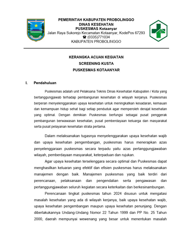 Kak Skreening Kusta 2023 Sesuai Tata Naskah | PDF