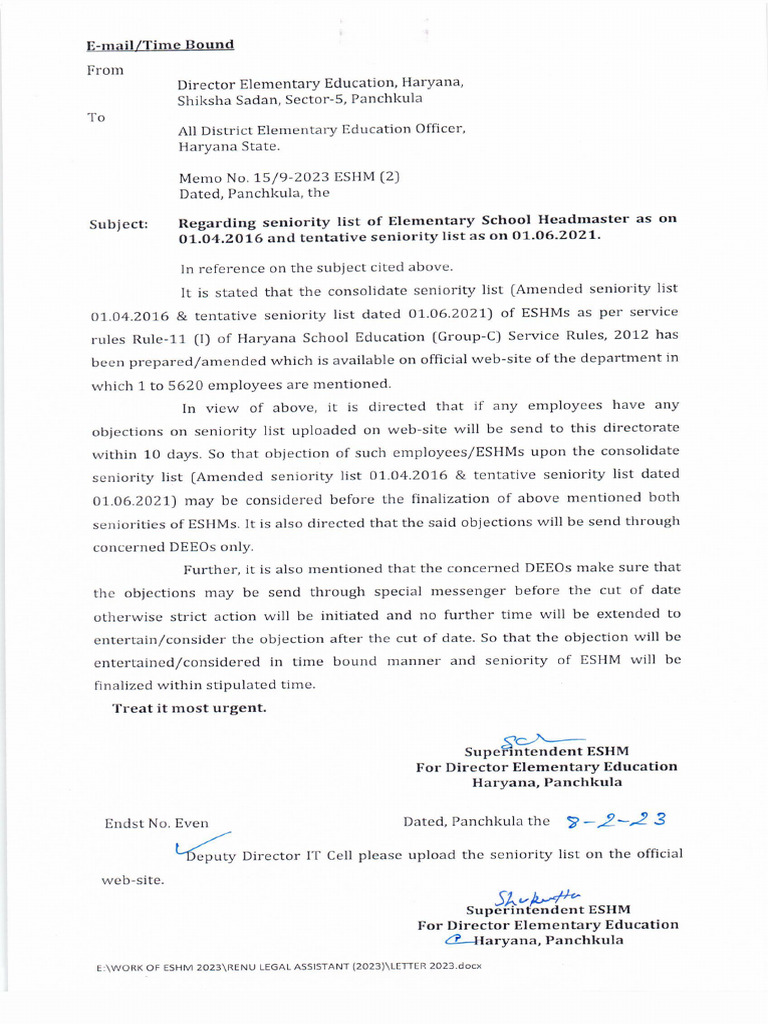 ESHM Seniority | PDF