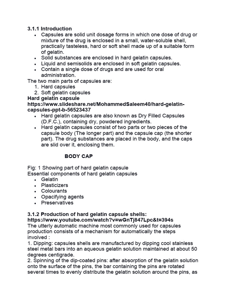 Capsules Edited Content | PDF | Chemical Substances | Materials