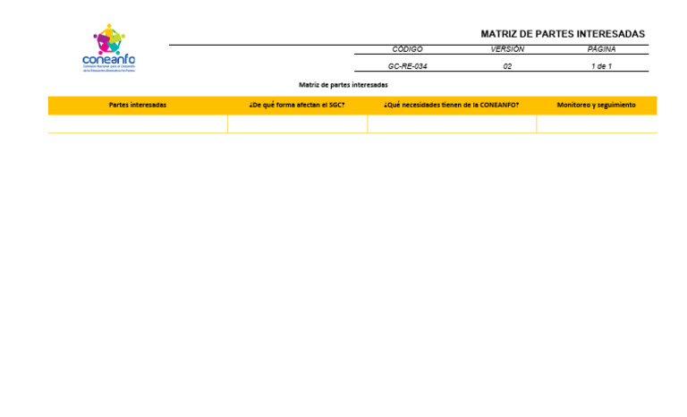 Matriz de Partes Interesadas | PDF
