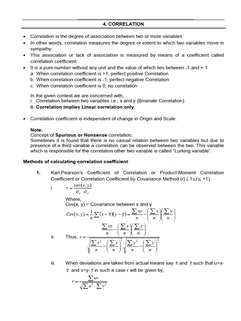 Correlation | PDF | Covariance | Statistical Analysis