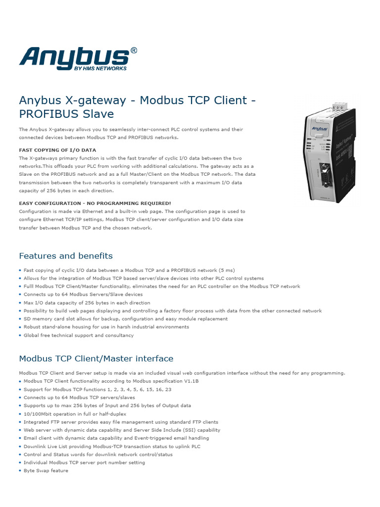 Anybus AB9001B A700000009092076 | PDF