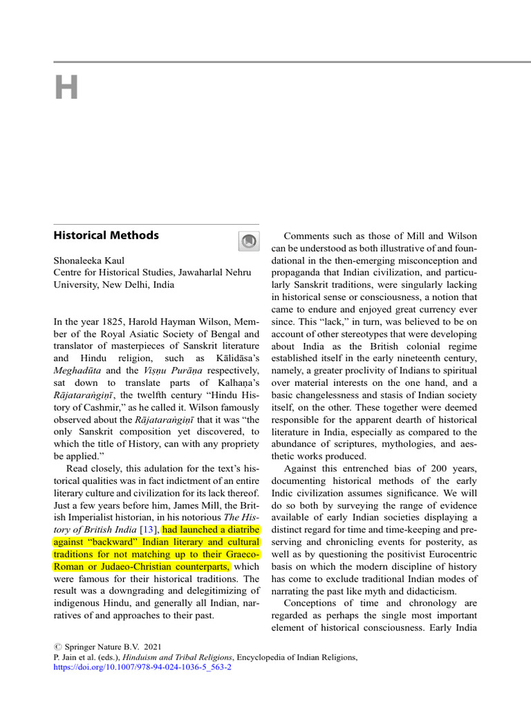 Historical Methods in Early India | PDF | Puranas | Common Era