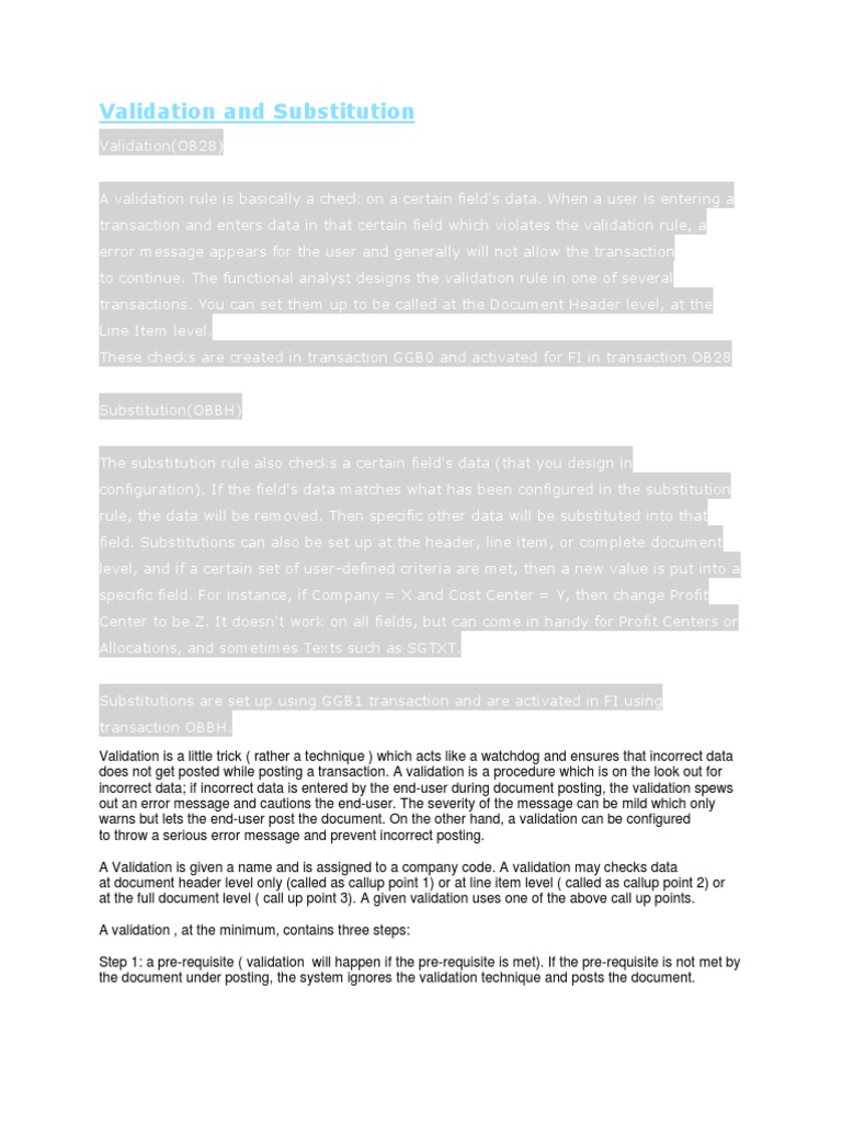 Validation and Substitution | PDF | Parameter (Computer Programming) | Boolean Data Type