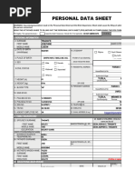 Personal Data Sheet CS Form No. 212 Revised 2017 | PDF | Government