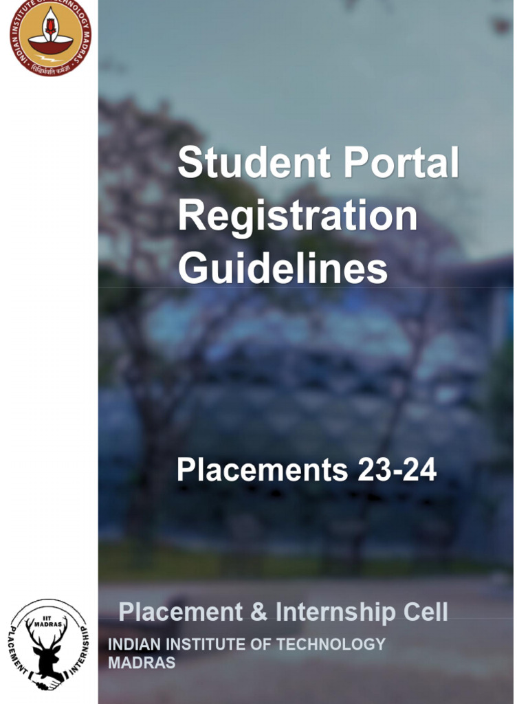 Placement Portal Registration Guide | PDF | Services (Economics) | Banking