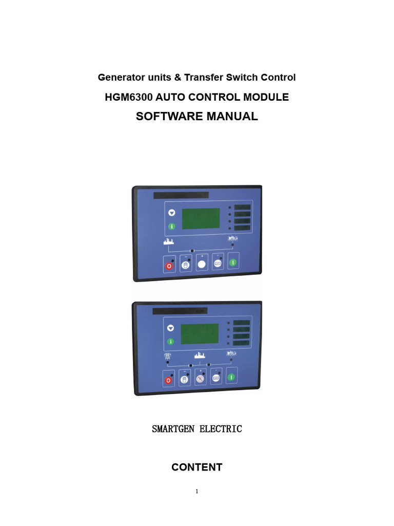 Hgm6320 Configuracion Del Panel de Control | PDF | Switch | Relay