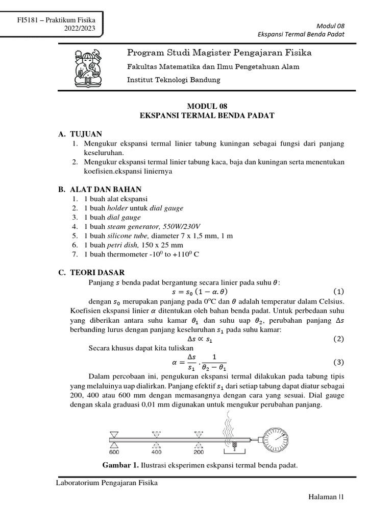 Modul 08 - Ekspansi Termal Benda Padat | PDF