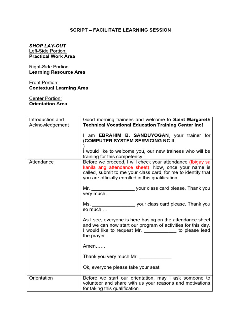Final Script - TM1 | PDF | Learning | Multiple Choice