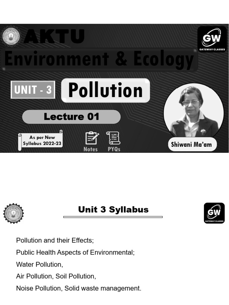 EVS Unit 3 ONE SHOT | PDF | Water Pollution | Pollution EVS Unit 3 ONE SHOT | PDF | Water Pollution | Pollution
