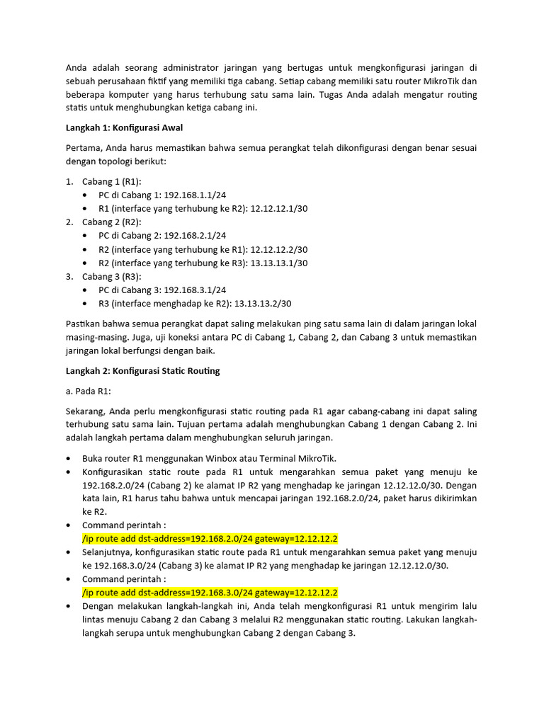 Latihan Routing | PDF