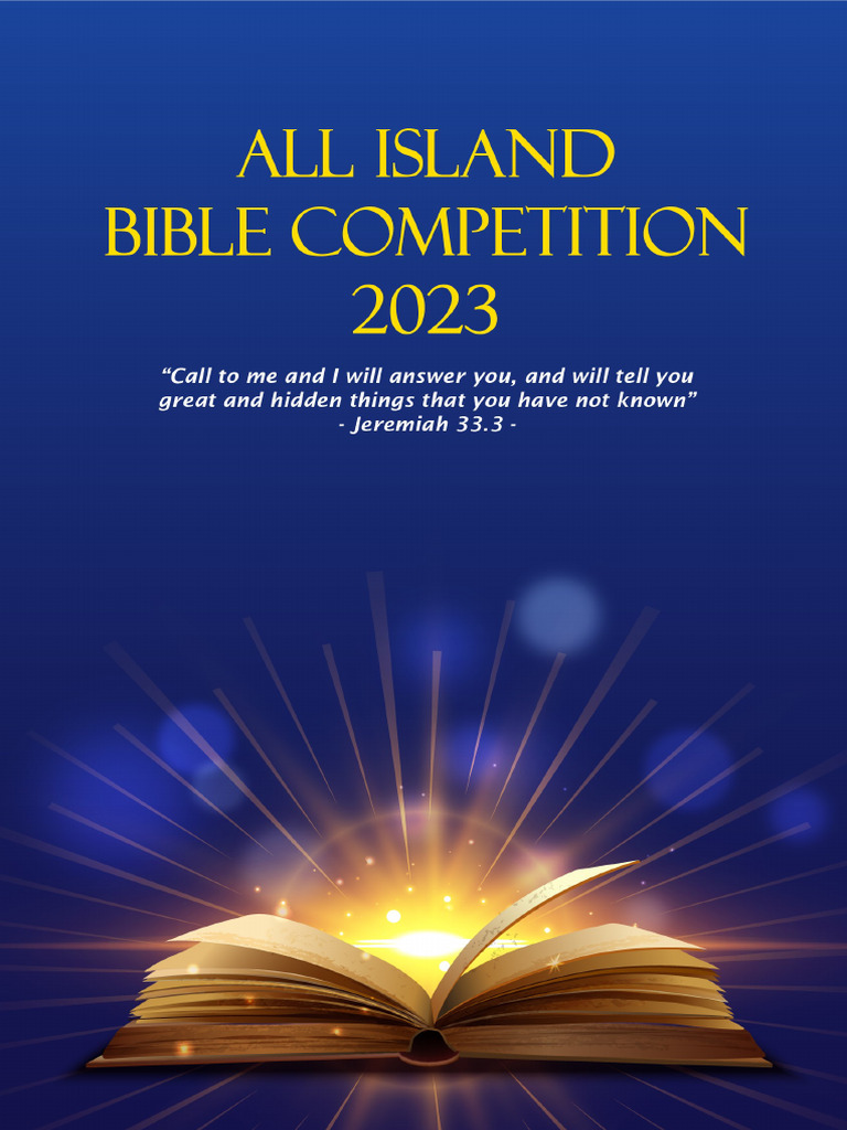 Bible Competition Syllabus Book 2023 | PDF | Chapters And Verses Of The ...