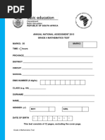 Grade 4 Mathematics Test Term 4 2022 | PDF | Volume | Mathematics