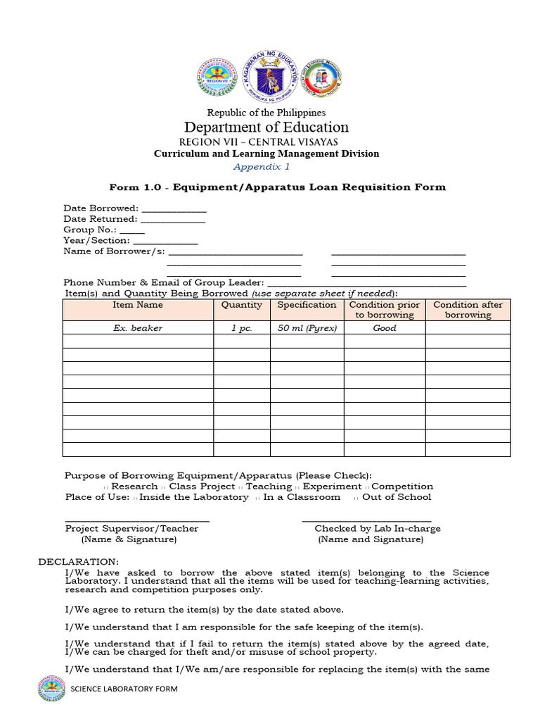 Science Lab Forms | PDF | Experiment | Hypothesis