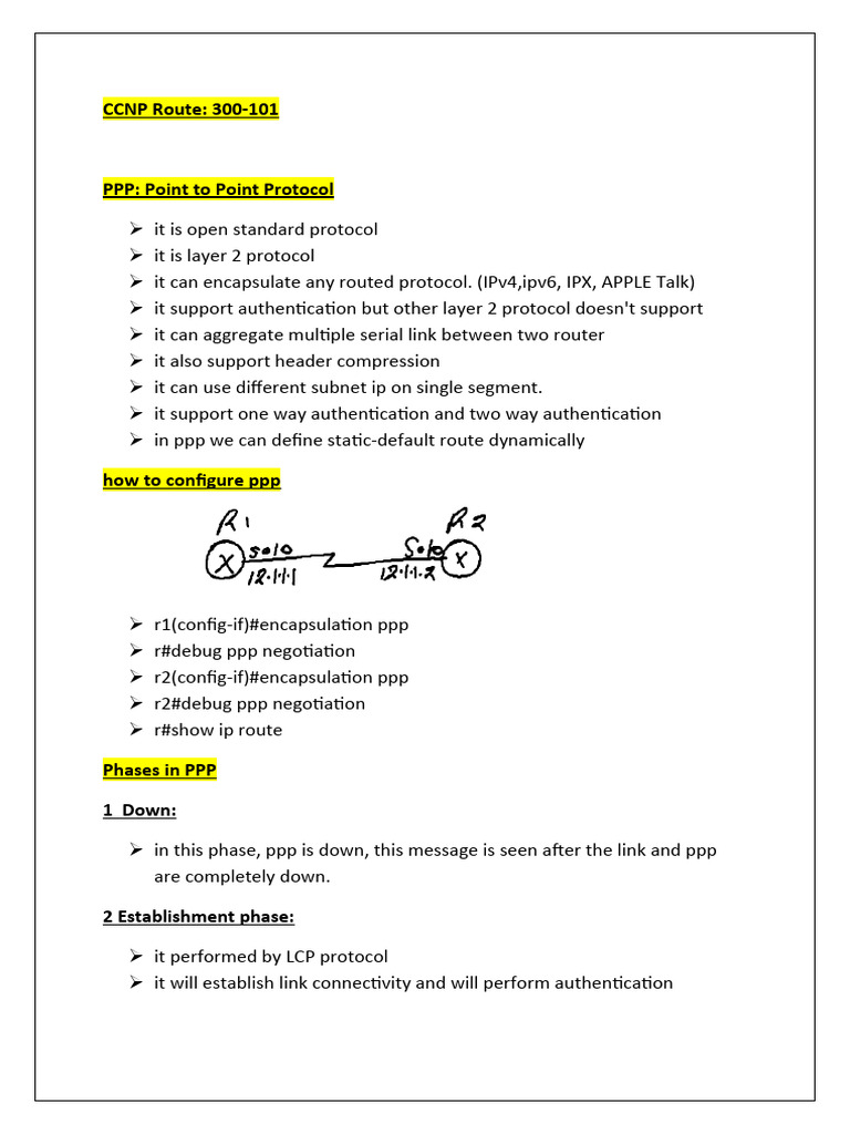 CCNP Route: PPP Configuration Guide | PDF | Routing | Router (Computing)