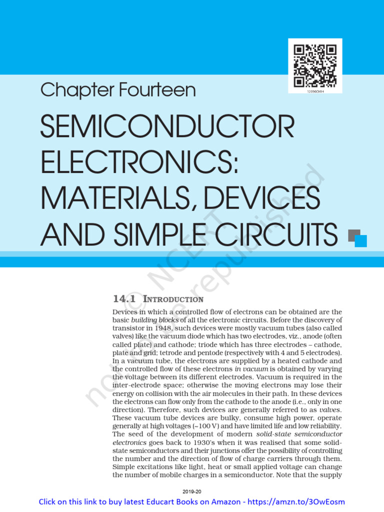 CH - 14 Semiconductor Electronics | PDF | P–N Junction | Doping (Semiconductor)