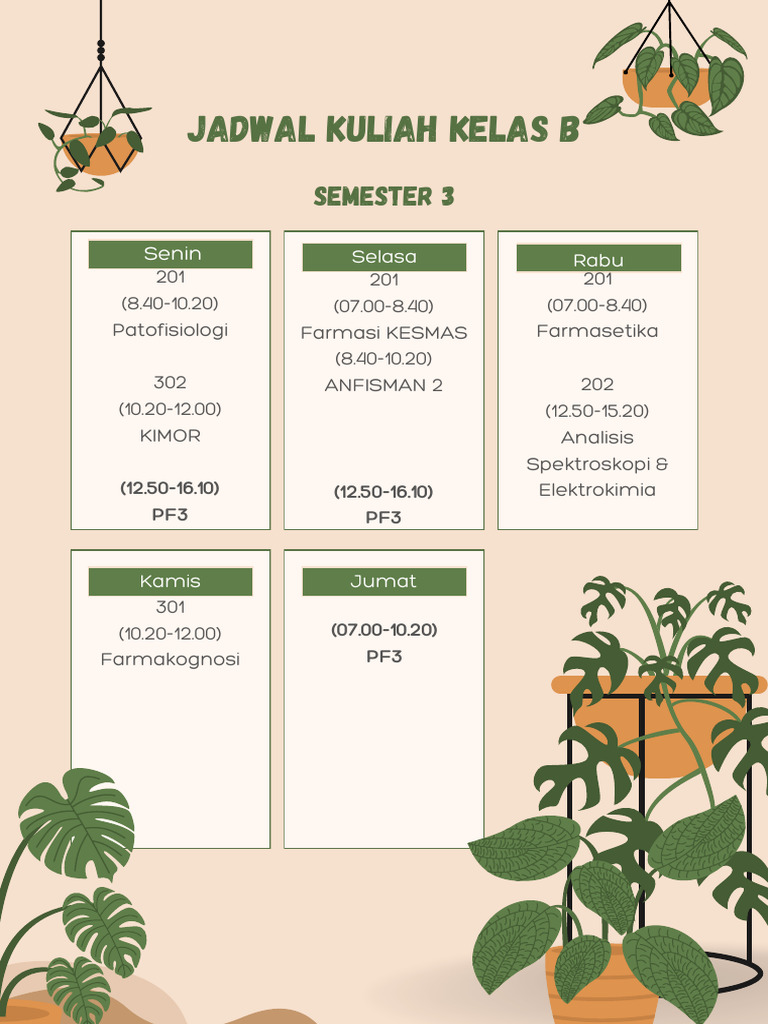 Coklat Netral Estetik Element Jadwal Piket Kelas | PDF