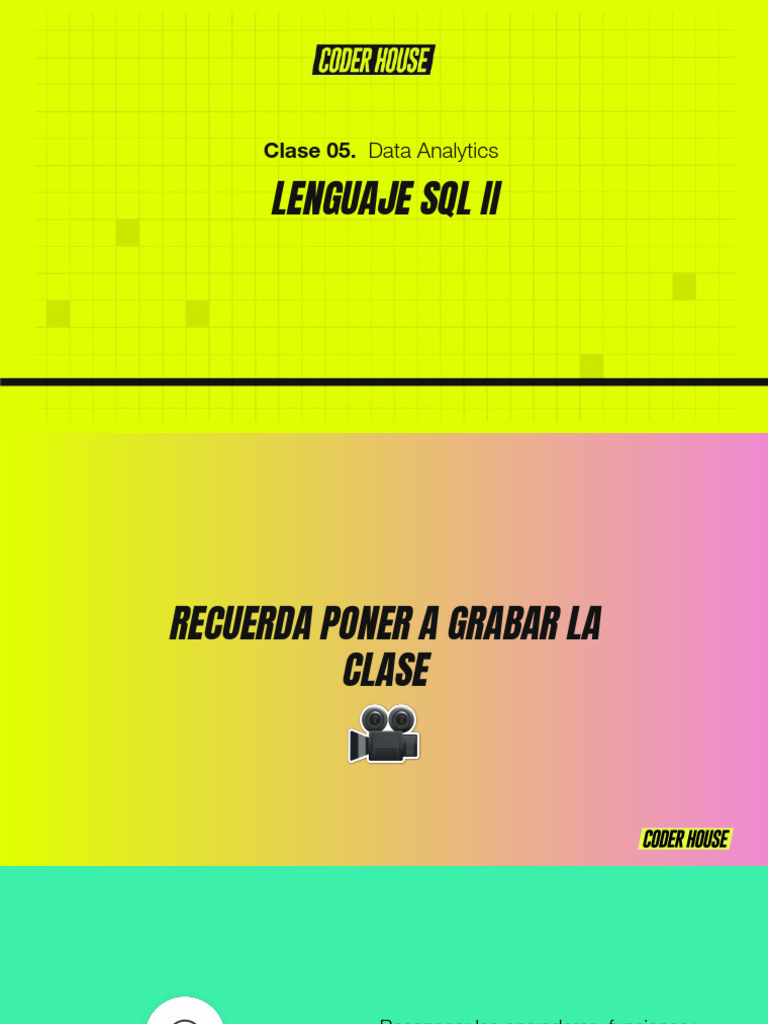 Clase 05 - Lenguaje SQL II | PDF | SQL | Bases de datos