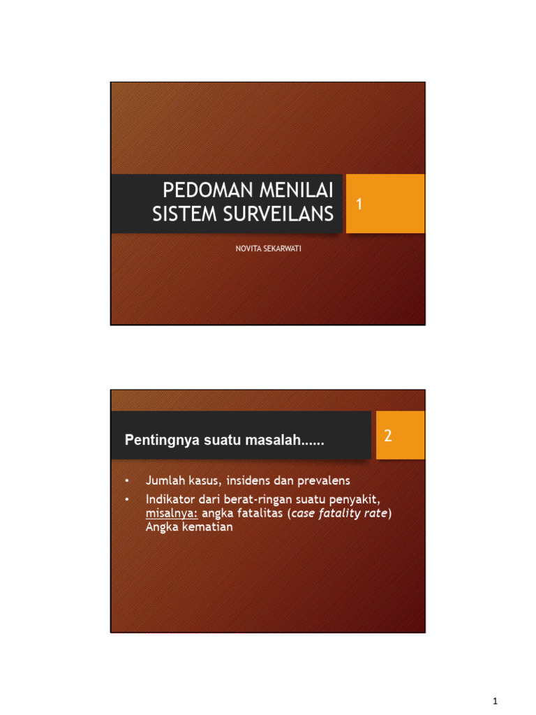 Pedoman Menilai Sistem Surveilans | PDF