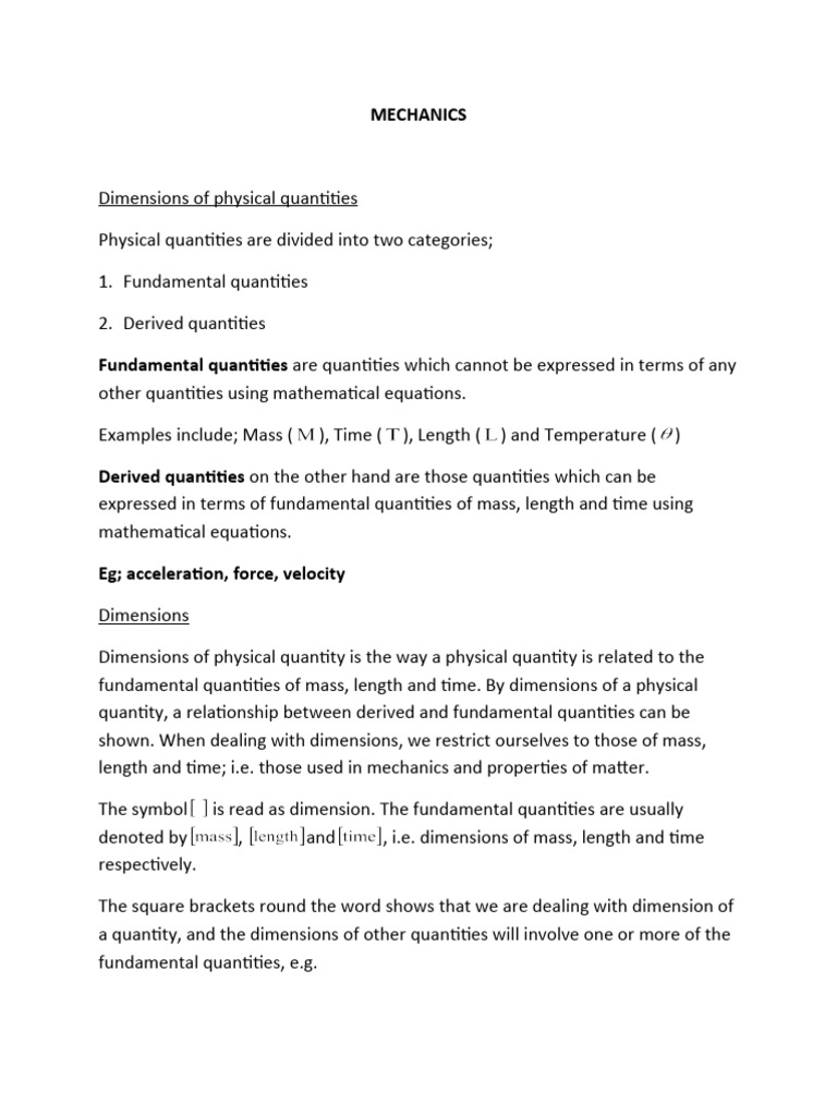 A Level Mechanics Physics | PDF