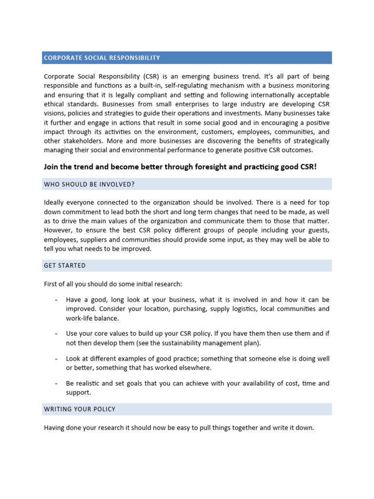 Corporate Social Responsibility Pdf