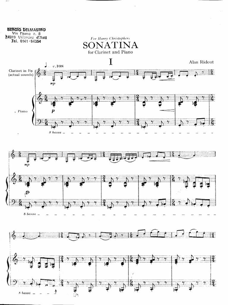 Ridout Sonatina | PDF