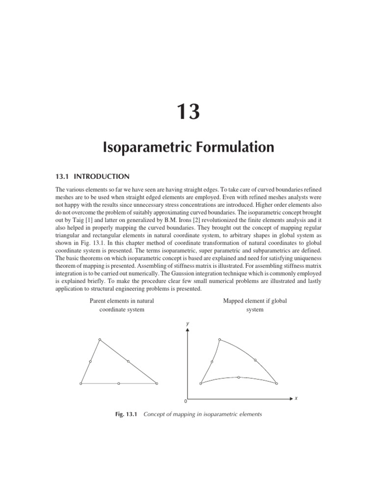 Isoparametric Finite Element Analysis | PDF | Finite Element Method | Function (Mathematics)