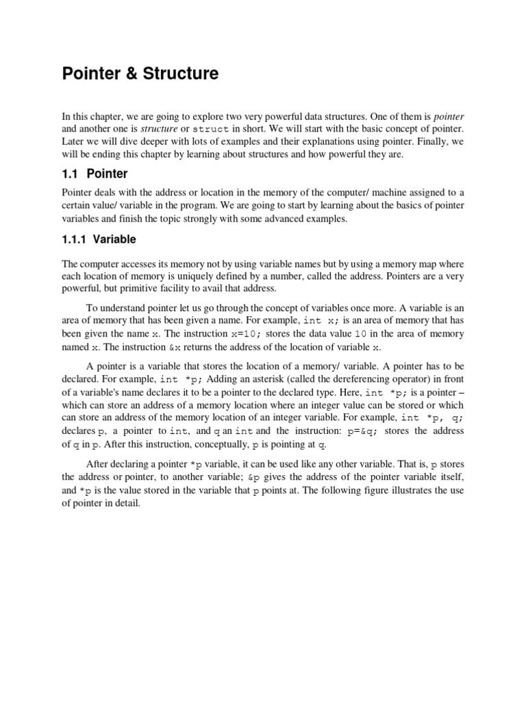 Chapter-3. Pointer & Structure | PDF | Pointer (Computer Programming ... Chapter-3. Pointer & Structure | PDF | Pointer (Computer Programming ...