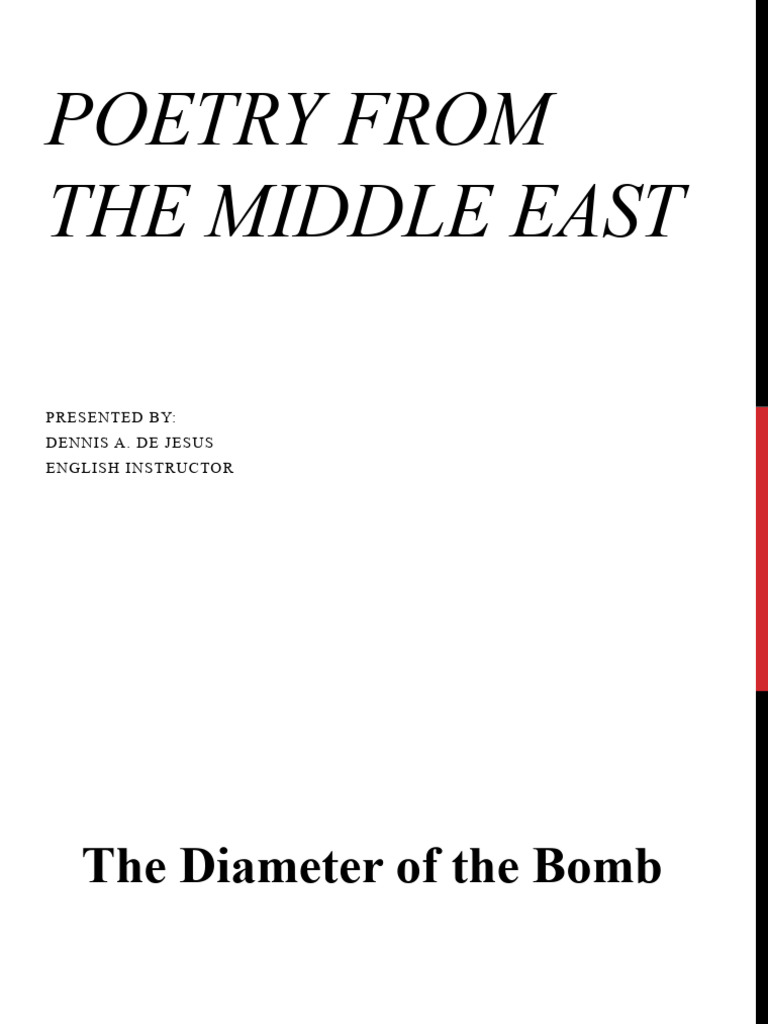 Poetry From The Middle East | PDF | Israel | World Politics