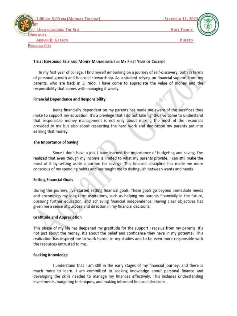 Understanding The Self 2023 | PDF | Cognition | Behavior Modification